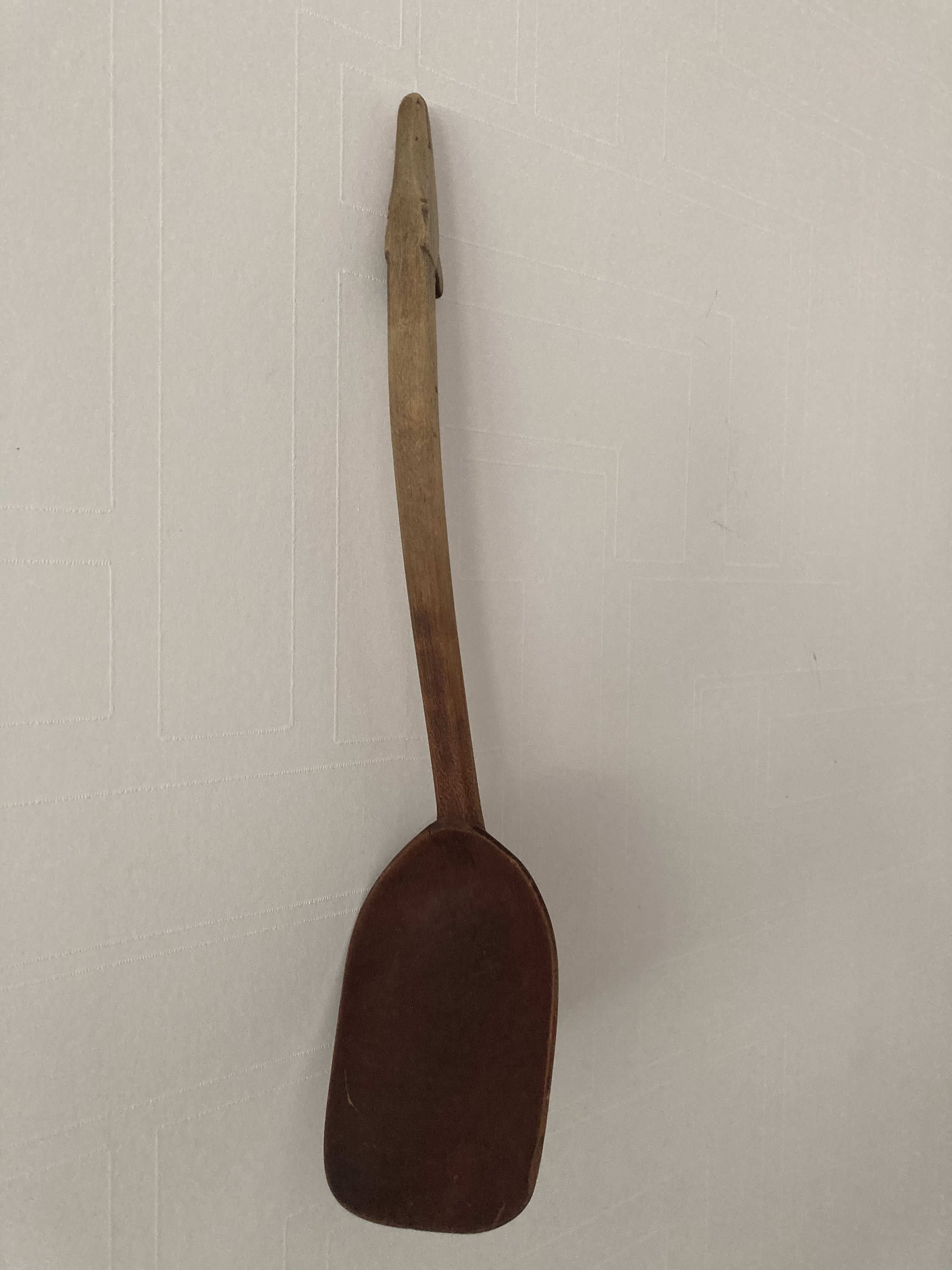 Folk Art, Vintage Wooden Spoon, Hand-carved Spoon, Rustic Spoon, Large ...