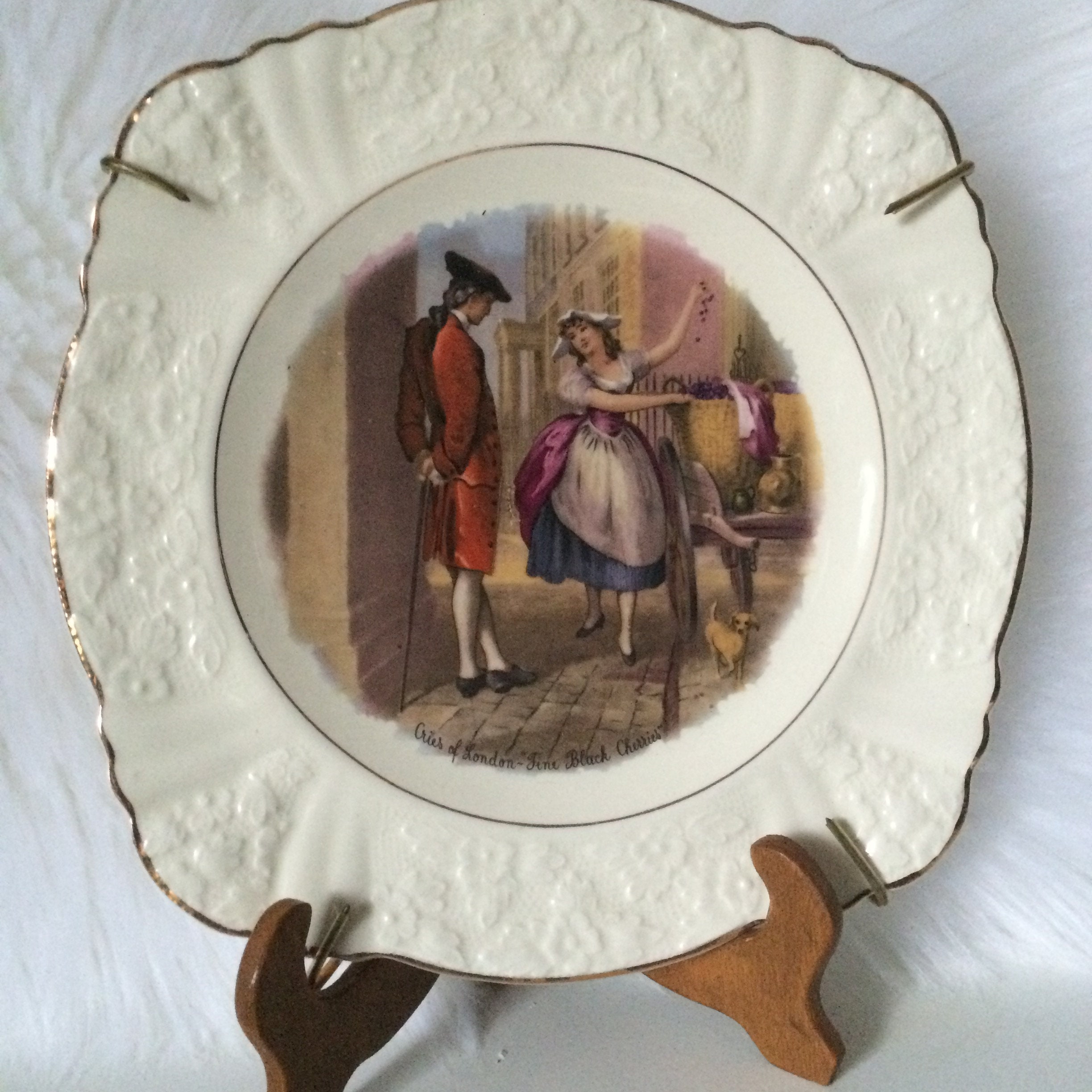 Liverpool Road Pottery Porcelain Plate - Cries of London 'fine Black ...