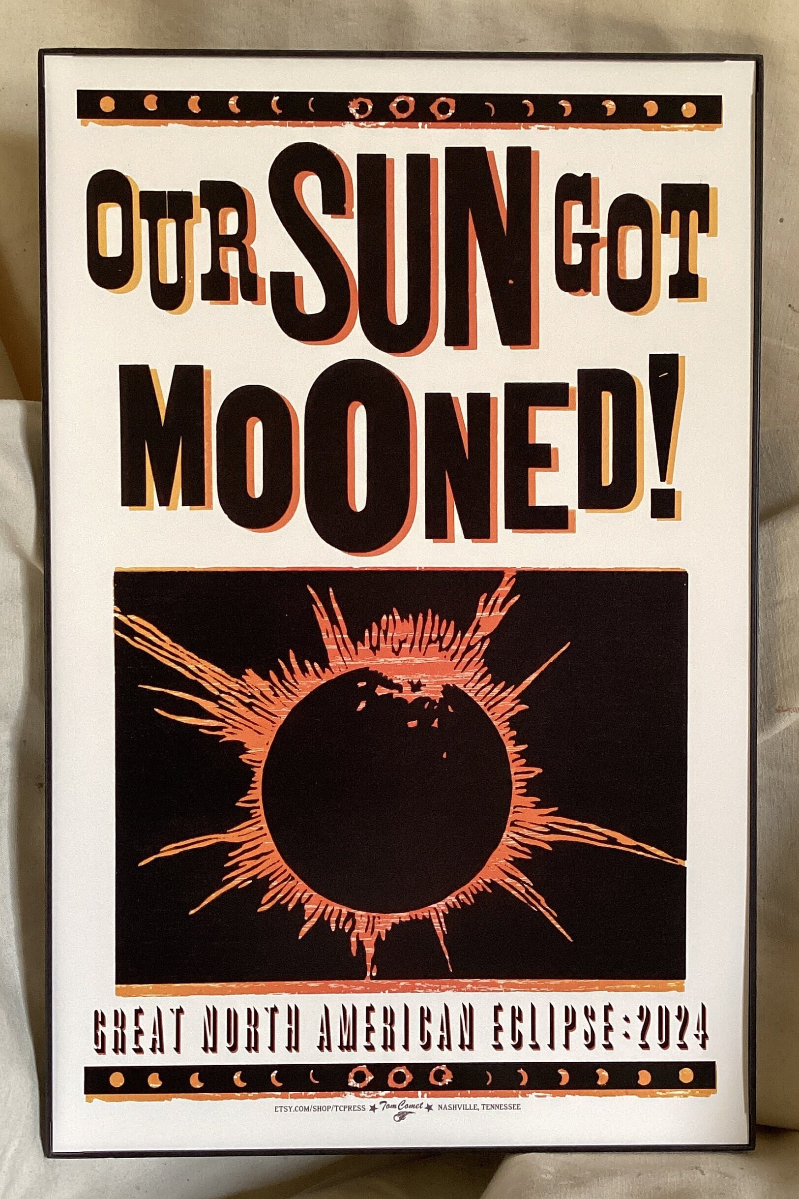 Eclipse 2024 : our SUN Got Mooned Print - Etsy