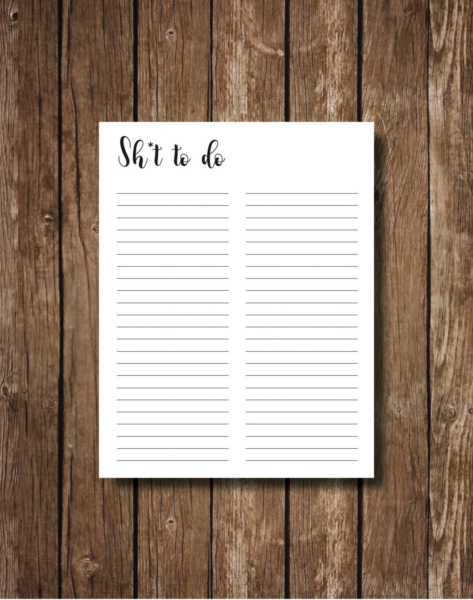 To do list get shit done printable stationary shit to do | Etsy