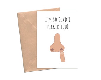 Nose Pick Card - Etsy