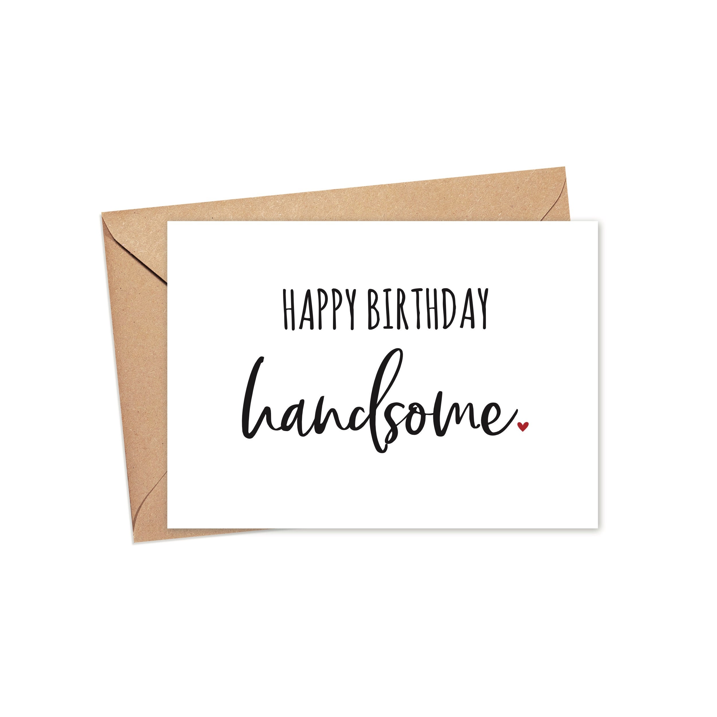 Feliz Cumpleaños Guapo Tarjeta Para El Novio Tarjeta Para El Etsy 