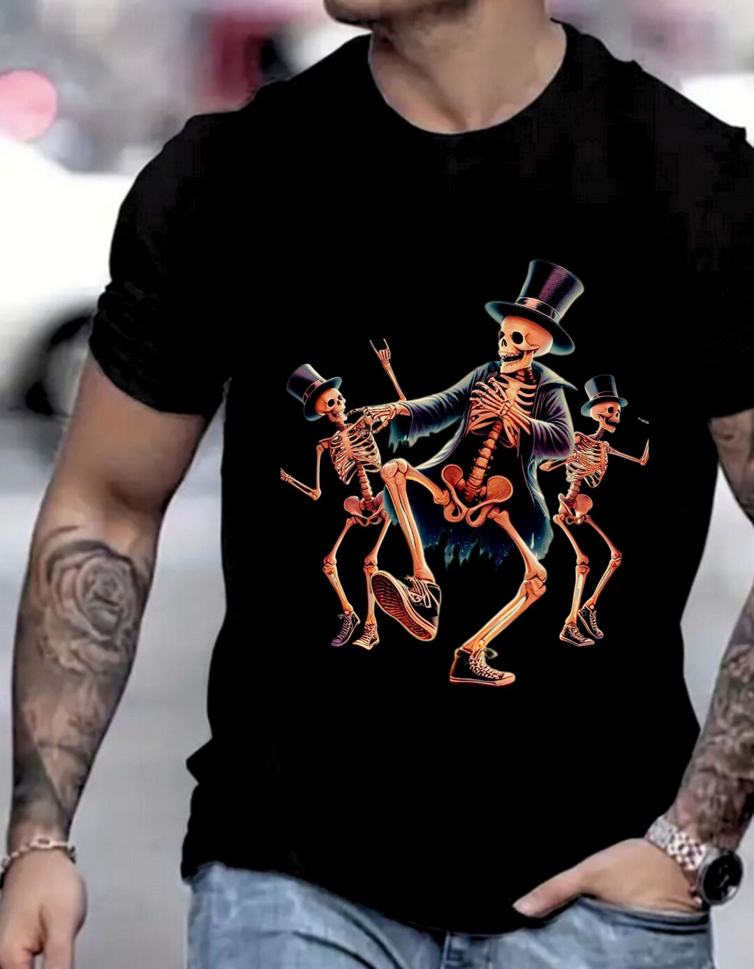 Skeleton Dancing Shirt , Halloween Dancing Skeleton, Dancing Skeleton ...