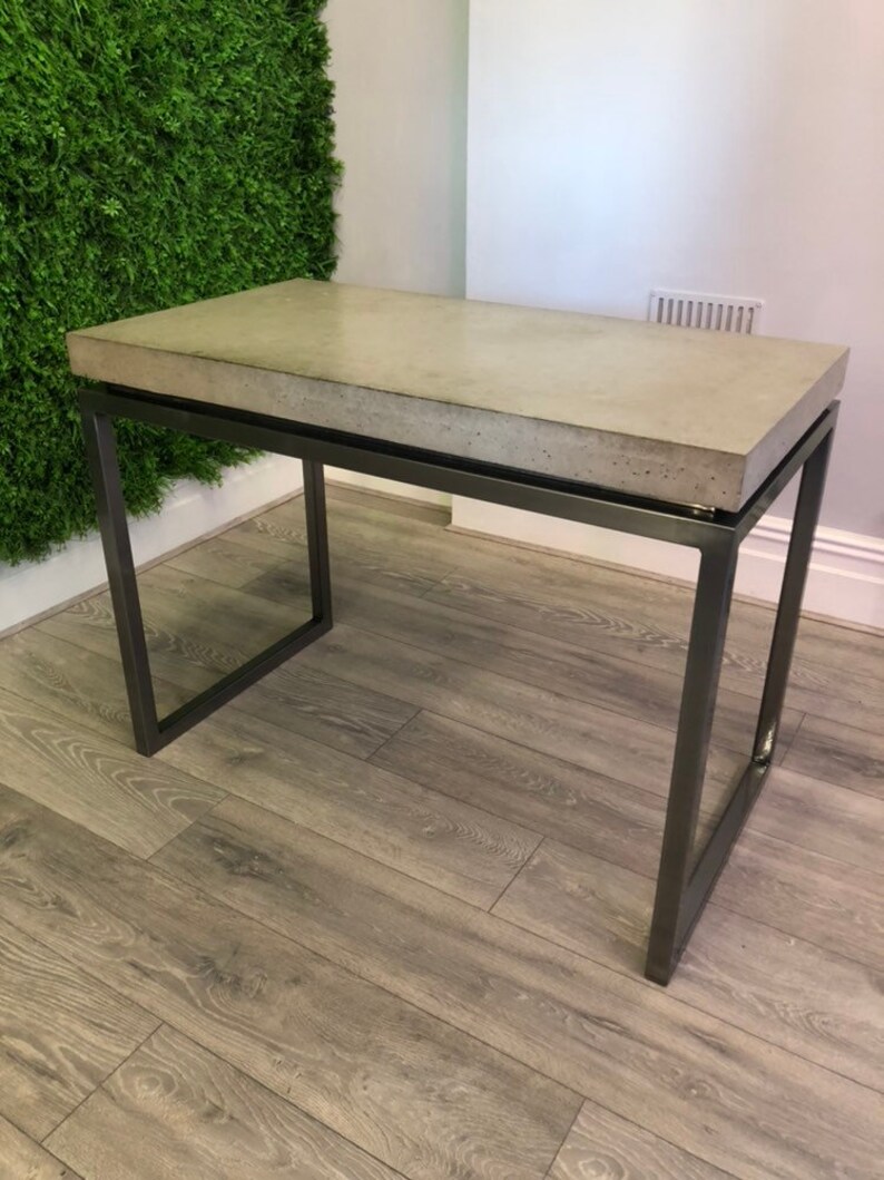 Conrete/polished Steel Desk - Etsy