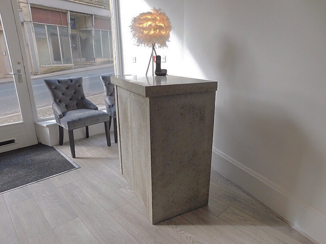 Polished Concrete Reception Desk - Etsy UK
