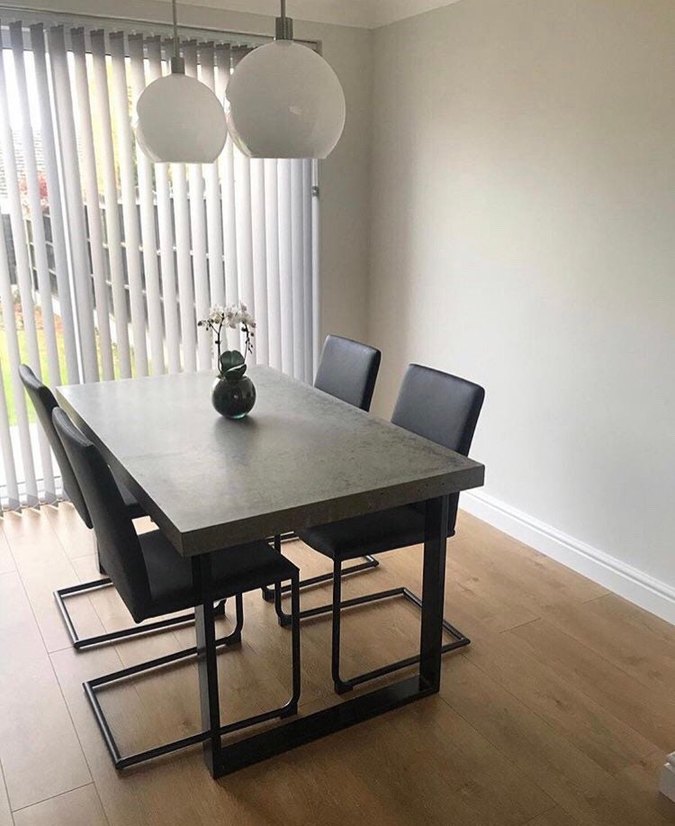 Polished Concrete Dining Table - Etsy