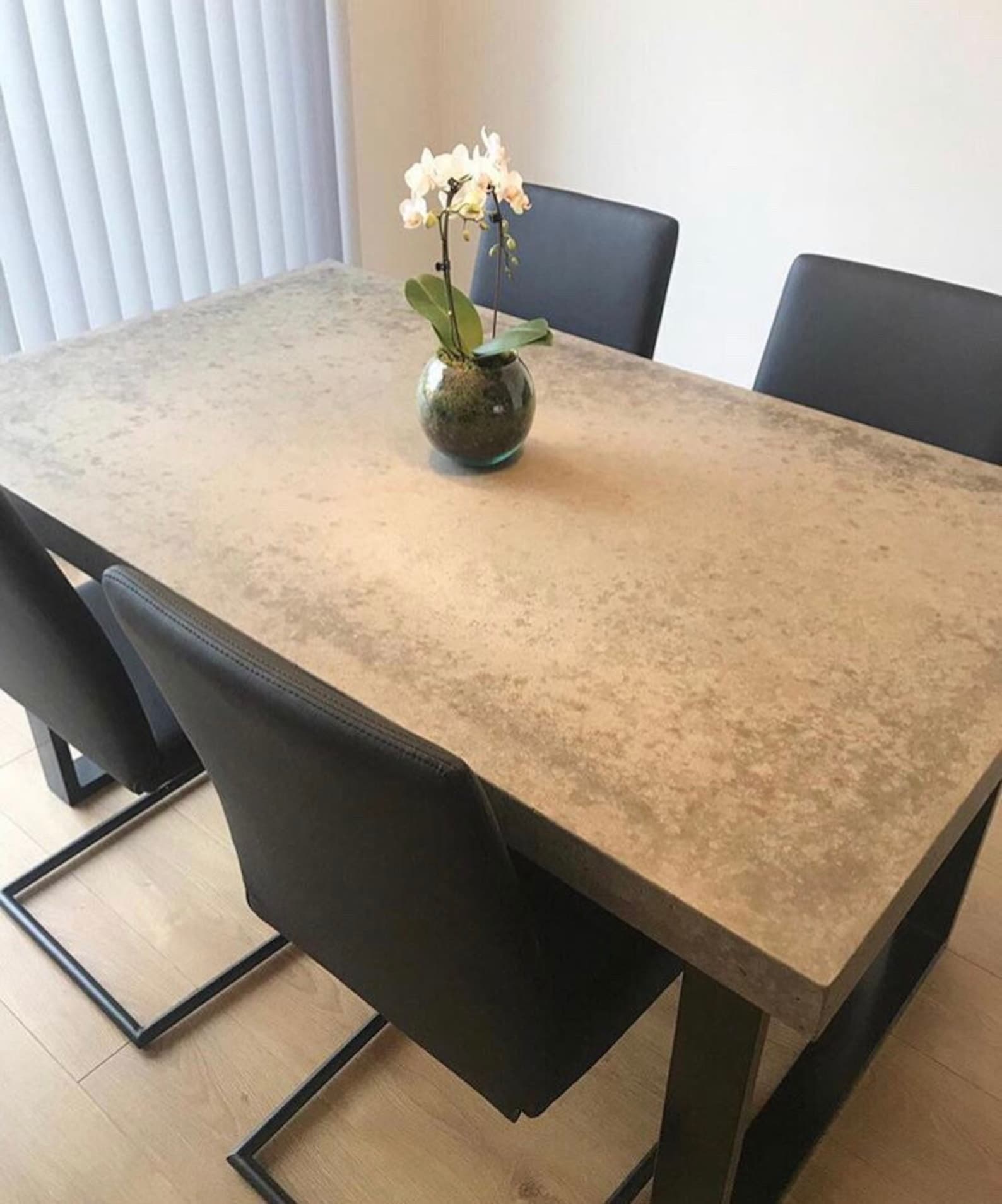 Polished Concrete Dining Table - Etsy