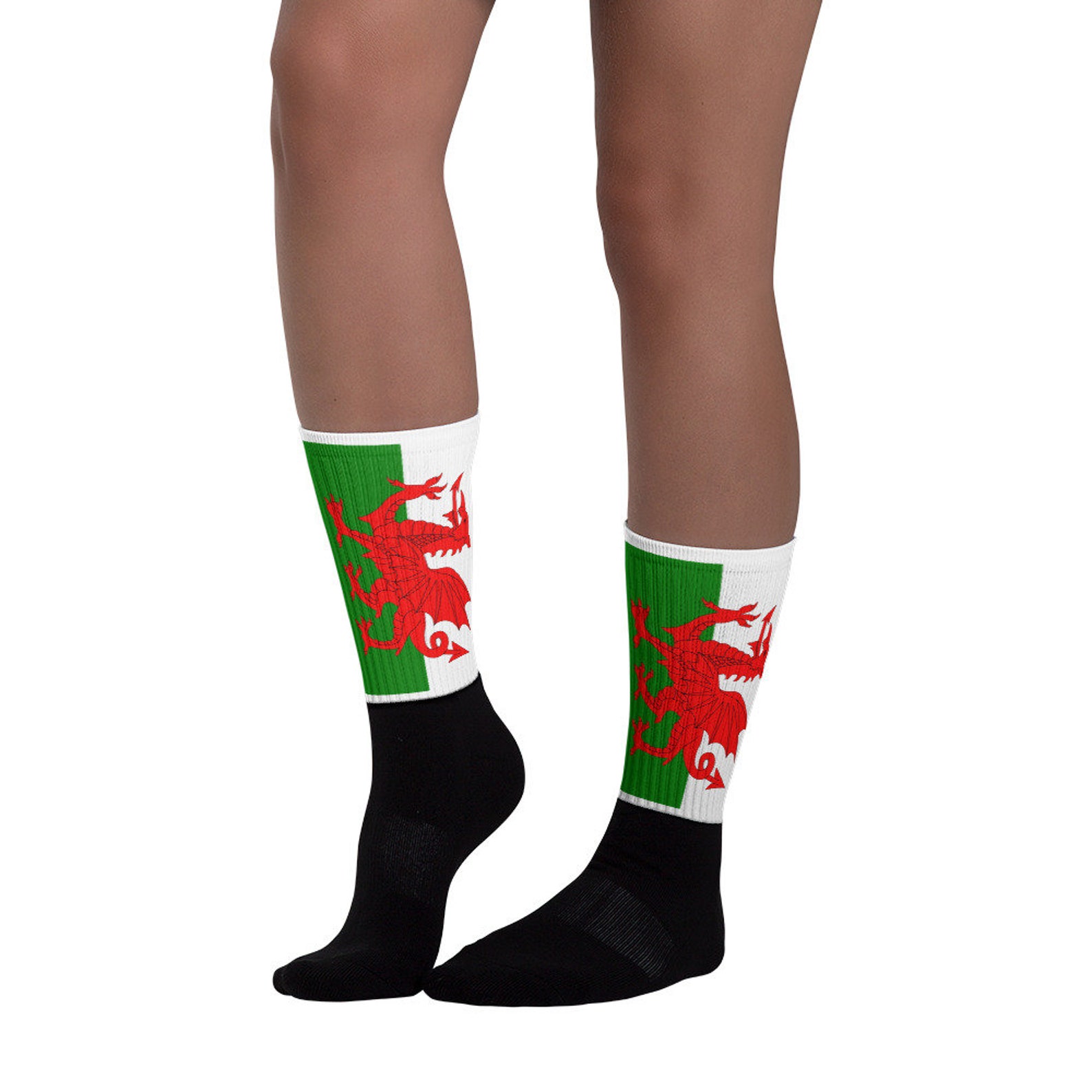 Wales vertical Flag Socks - Etsy Canada