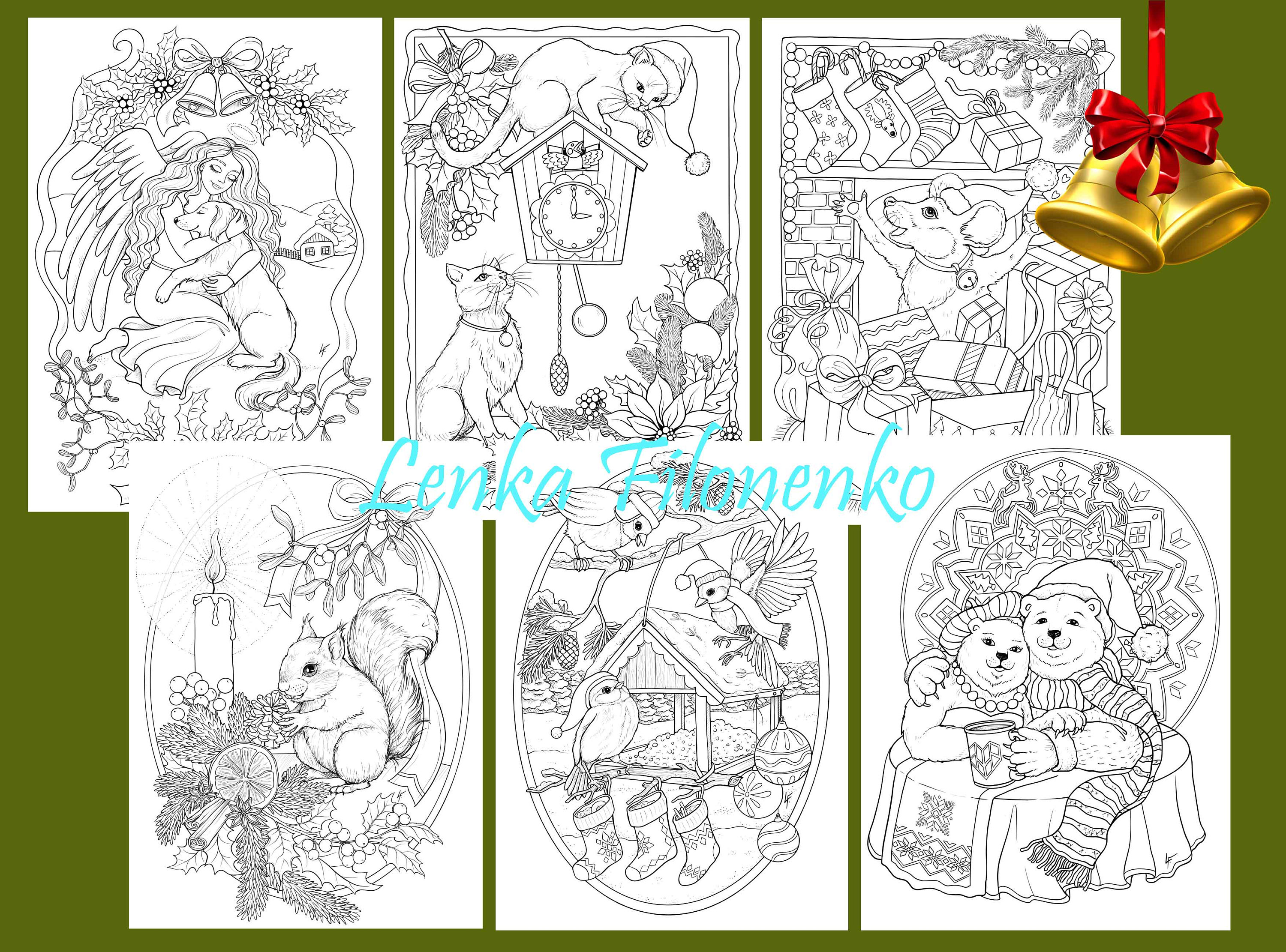 Christmas Coloring Book Cute Christmas PDF Download and - Etsy
