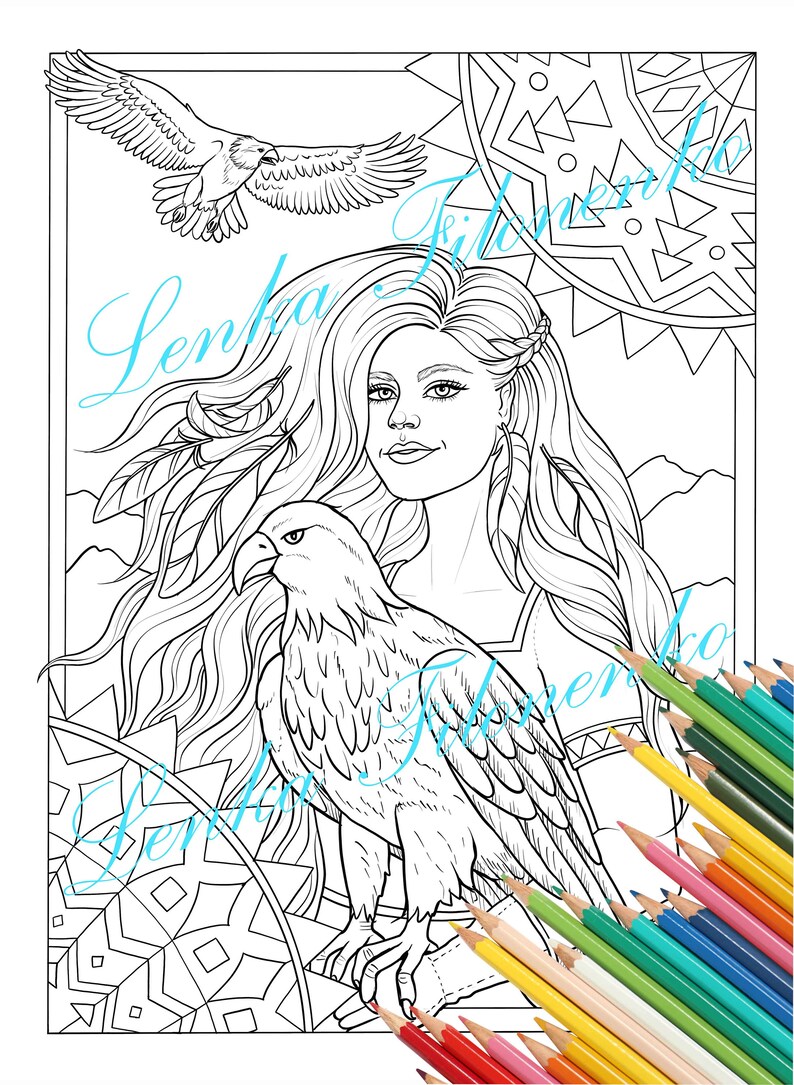 Printable Line Art Spirit Animals Coloring Book PDF Download - Etsy