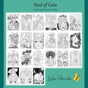 Soul of Gaia Coloring Book for Adults, High Quality Artist Print - Etsy