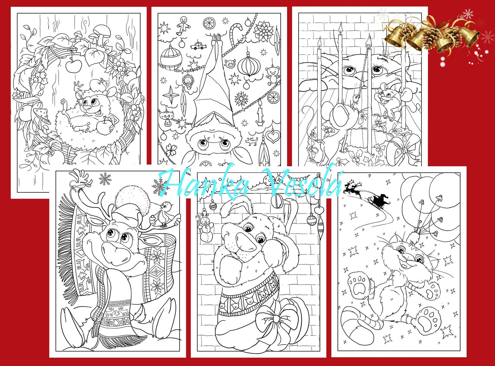 Christmas Coloring Book Cute Christmas PDF Download and - Etsy