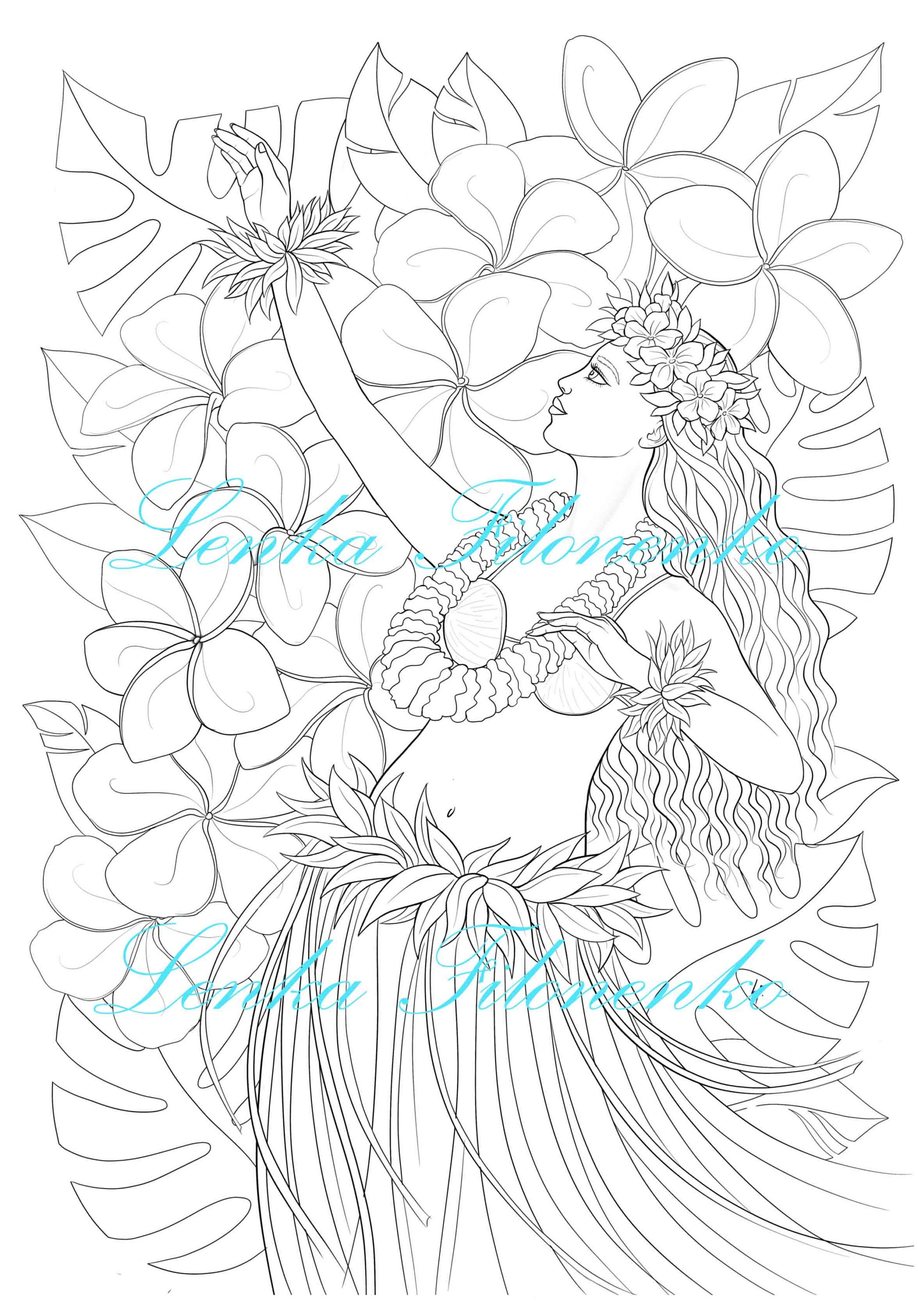 Set of 2 Pdf Coloring Books Dream Dancers : LINE ART | Etsy