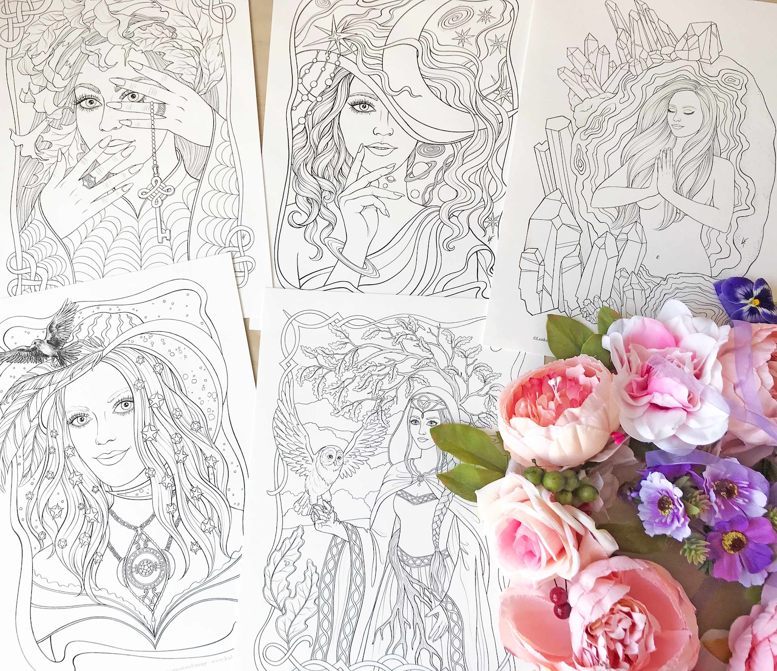 ENIGMA Line Art Pdf Adult Coloring Book Download and Print - Etsy