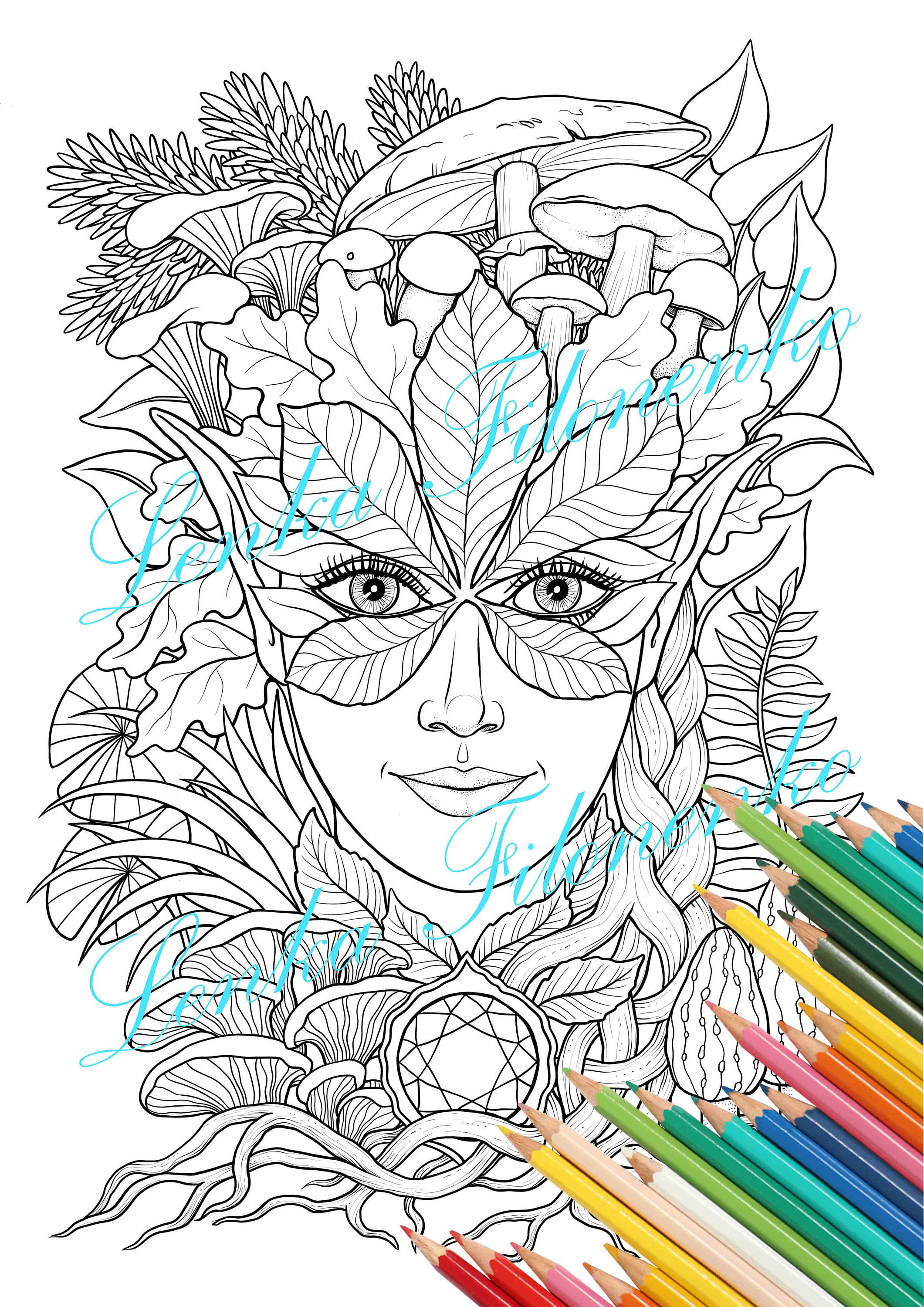 Fairy Printable Line Art Coloring Book, PDF Download - Etsy