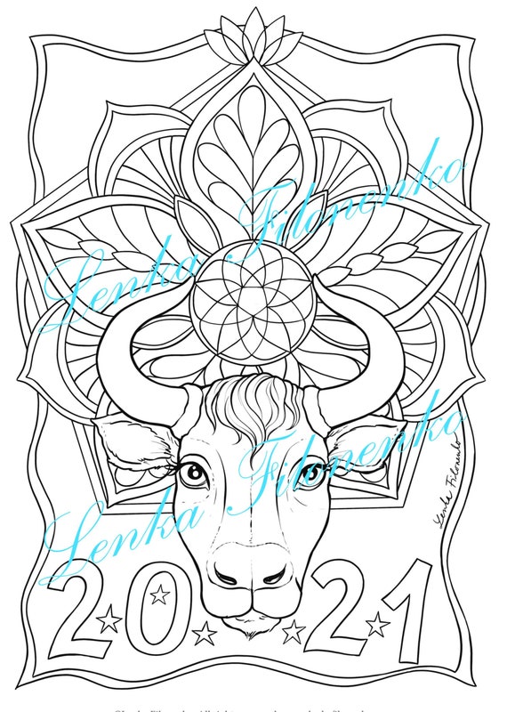 Ox Coloring Page