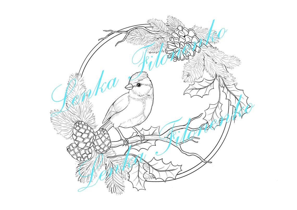 Set of 4 Coloring Pages Line Art Four Seasons Cute - Etsy