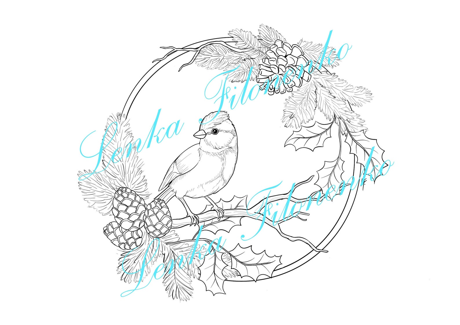 Set of 4 Coloring Pages Line Art Four Seasons Cute - Etsy