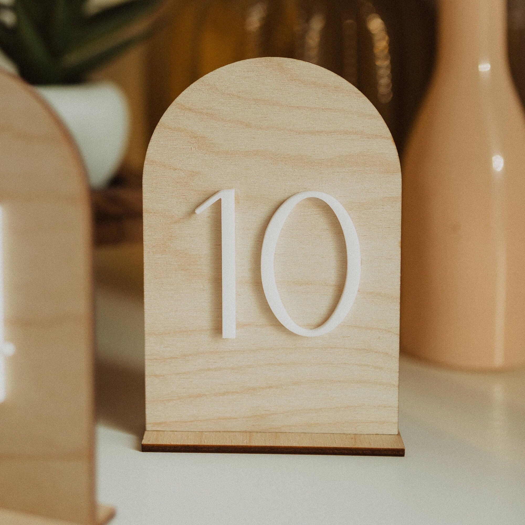 Modern Minimal Arch Wedding Table Numbers Bases NOT Included - Etsy
