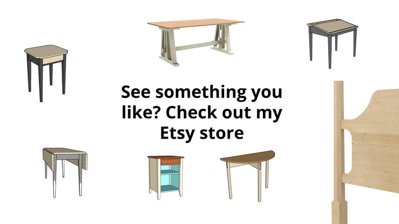 Simple Super Easy Full Size Table Plans - Etsy