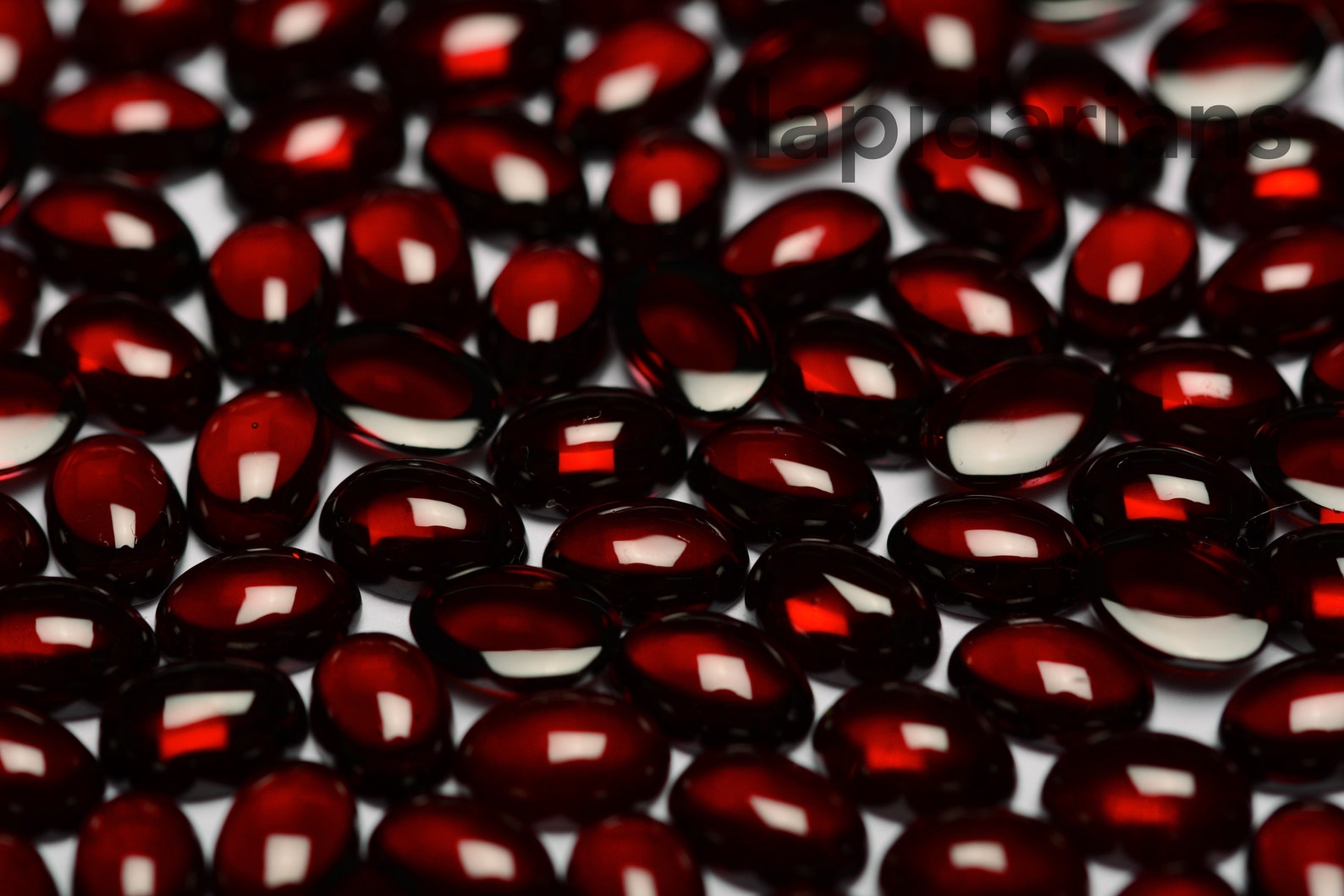 Cabujón granate rojo 4 6mm óvalos 1a calidad - Etsy España