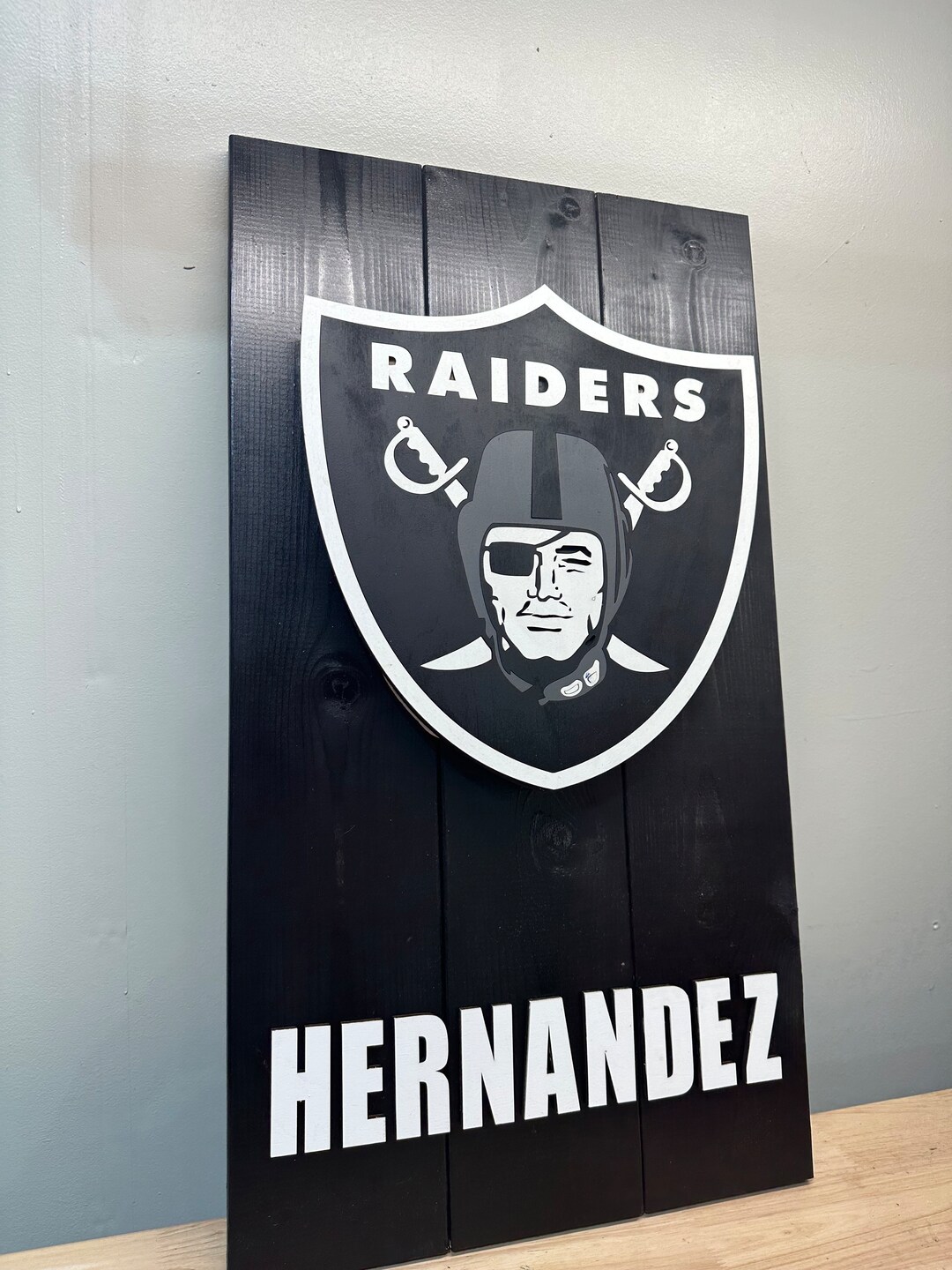 Raiders Logo Wall Sign - Etsy