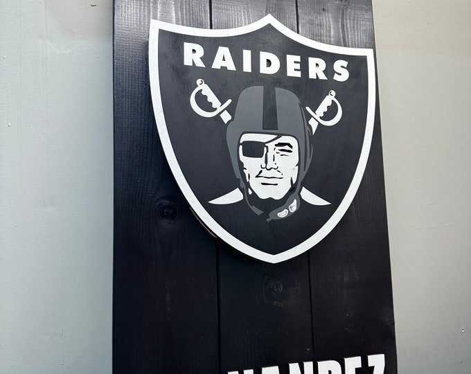 3D Team Raiders Logo. Wall Art Raiders. Raiders Decor.wooden Raiders ...