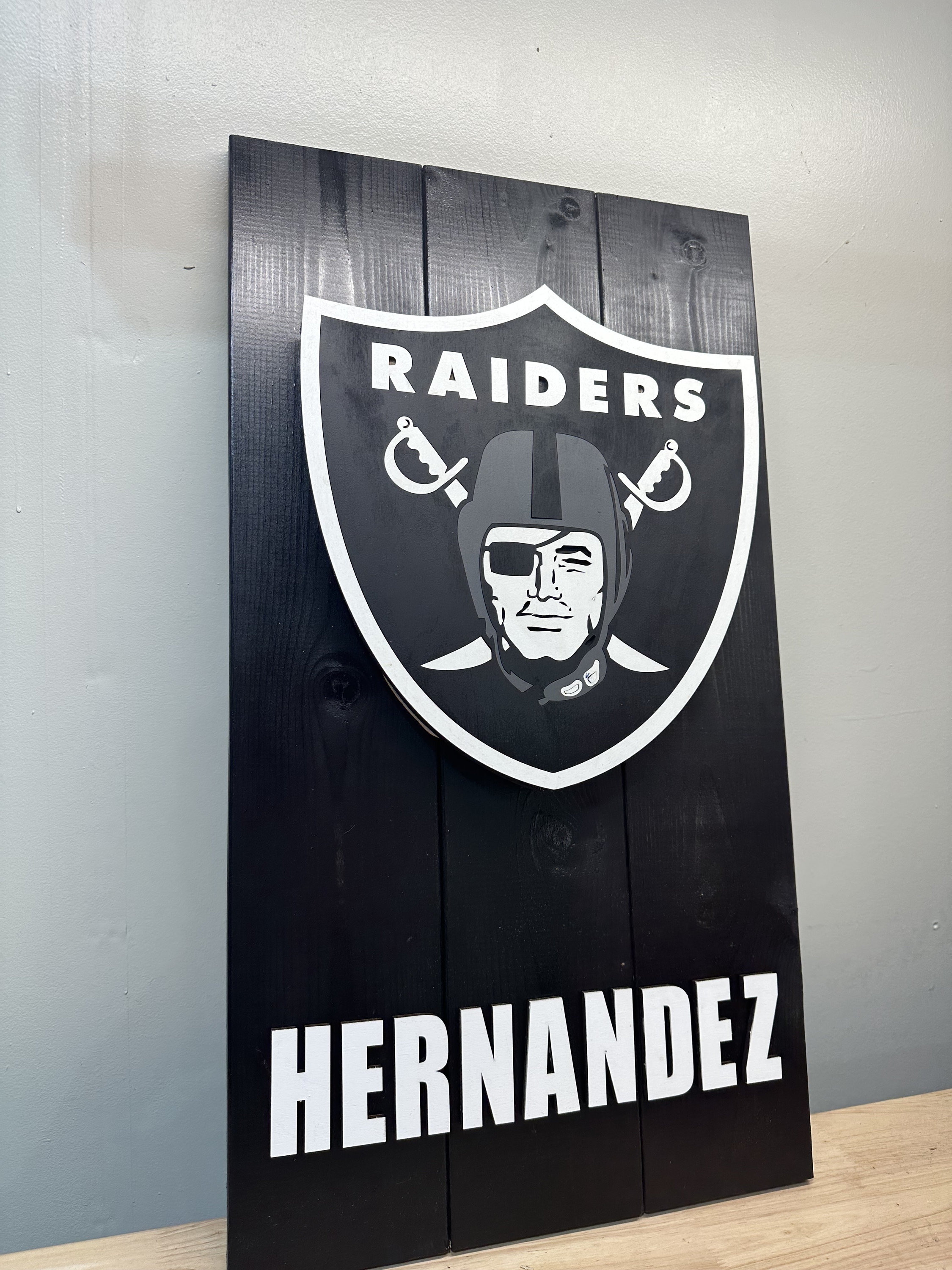Raiders Logo Wall Sign - Etsy