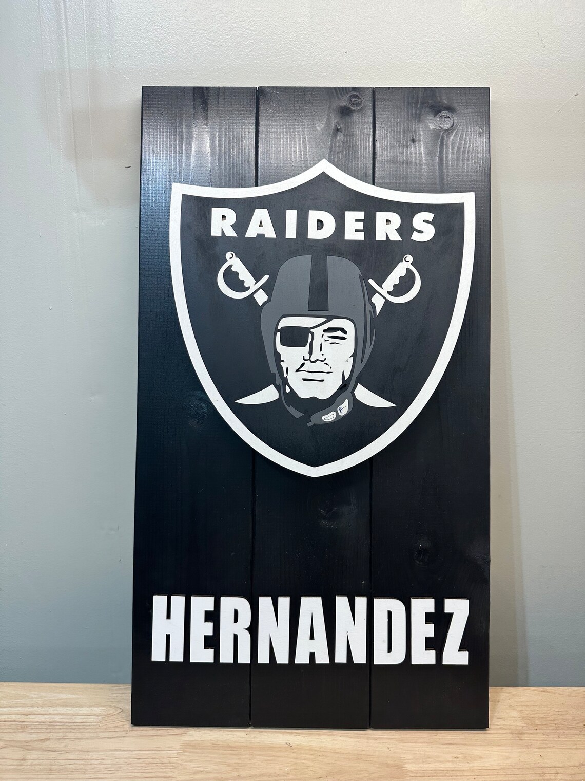Raiders Logo Wall Sign - Etsy