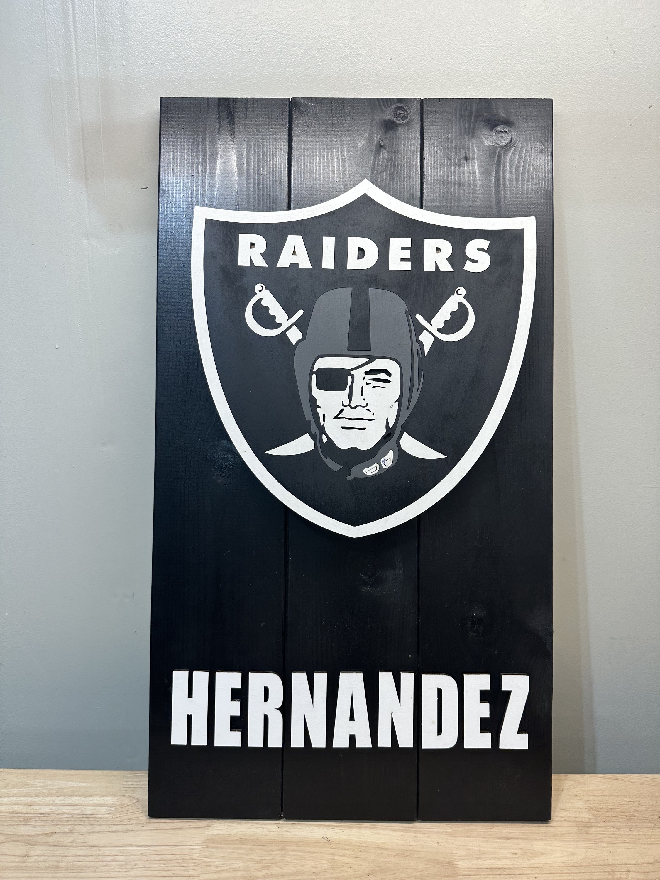 Raiders Logo Wall Sign - Etsy