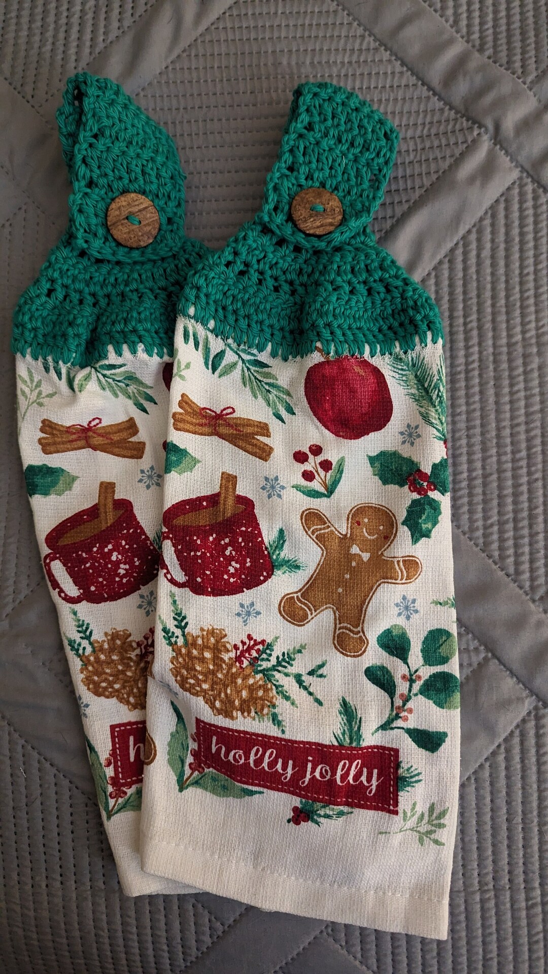 Crocheted Topped Towels - Etsy