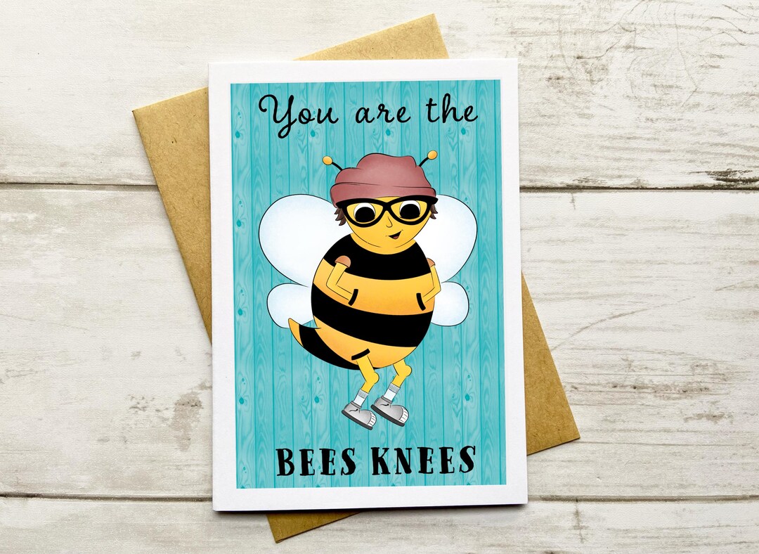 You Are the Bees Knees Notecard | Blank Notecard | Friendship Card ...