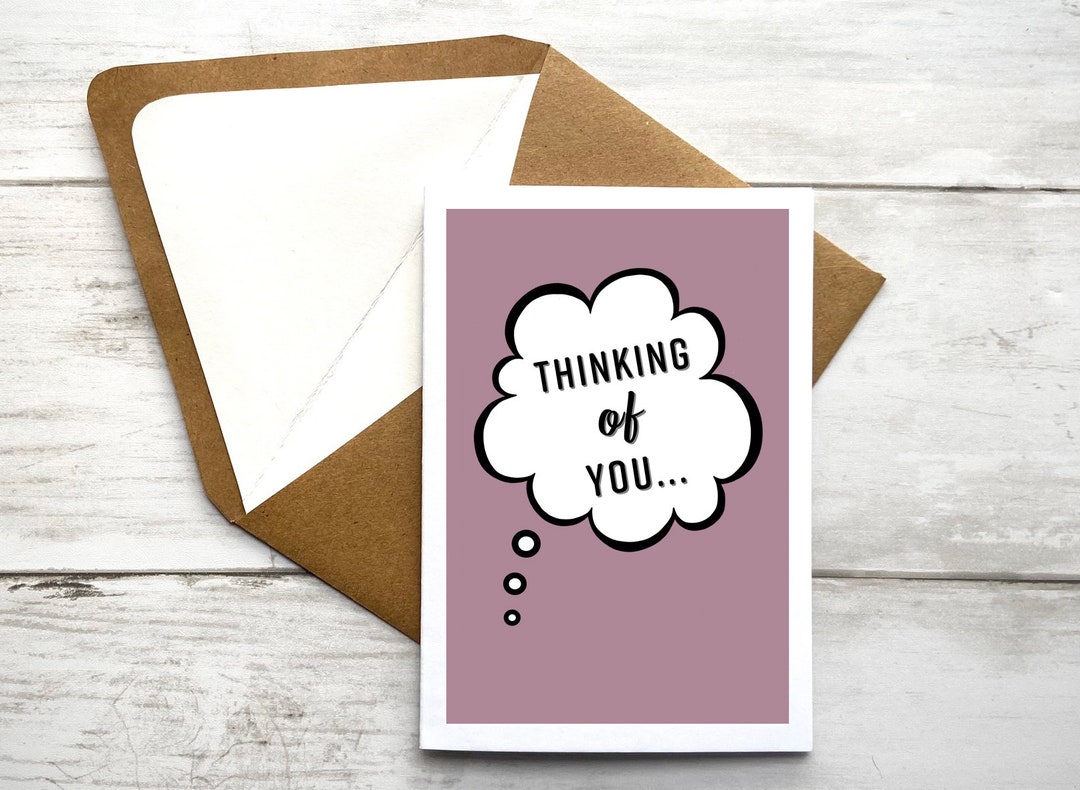 Blank Note Card | Thinking of You Notecard | Miss You Note Card ...