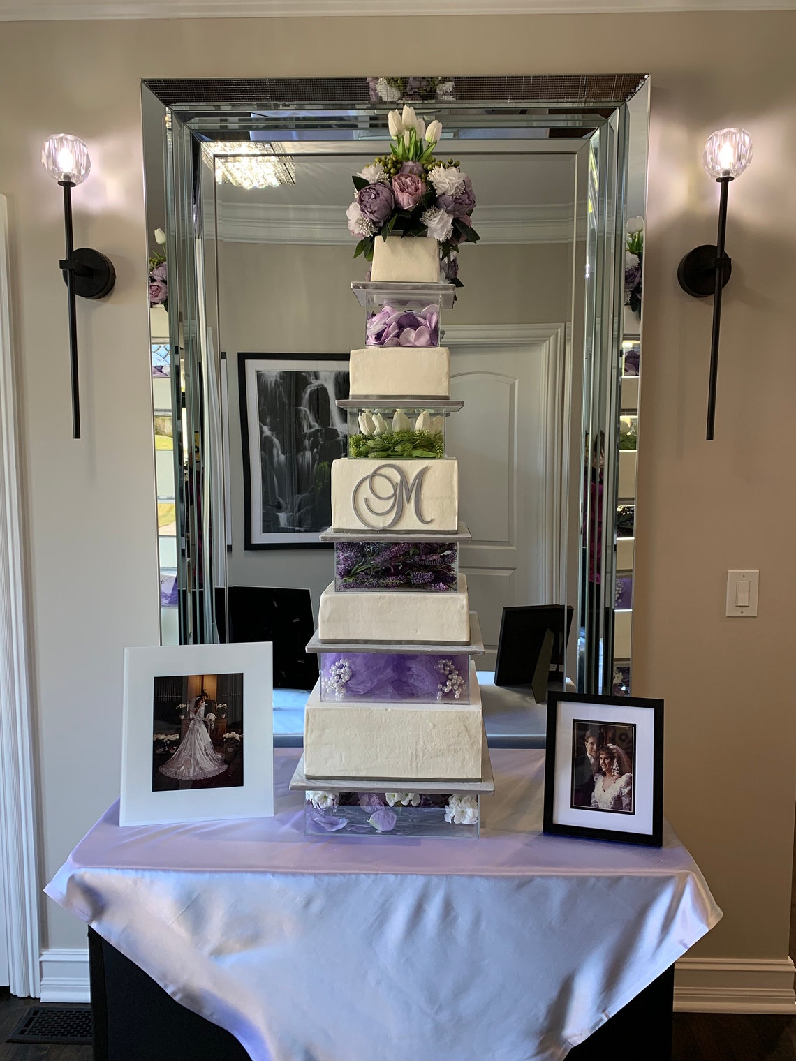 Set of 5 Wedding Cake Risers Clear Acrylic Box Wedding - Etsy