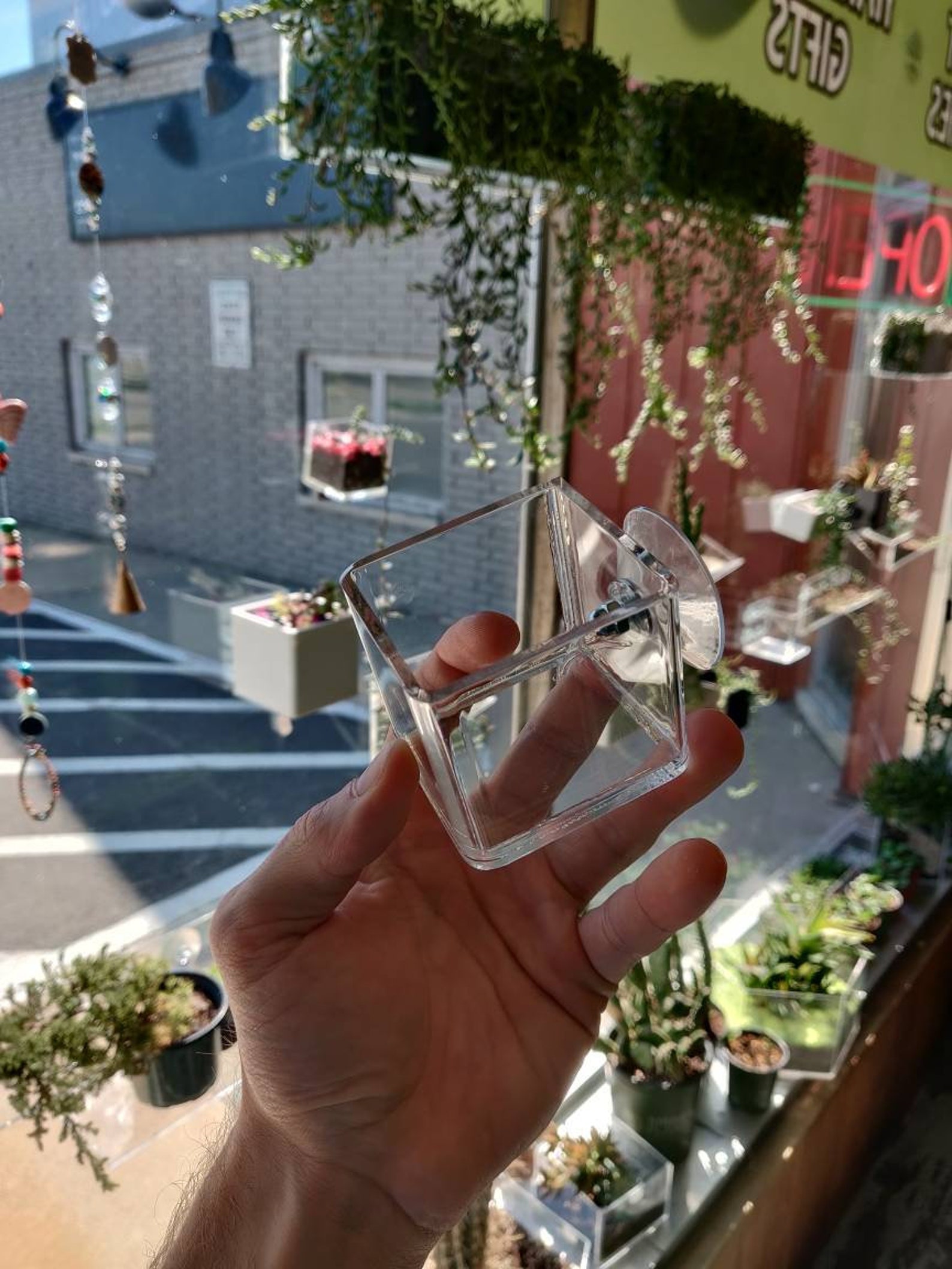 Suction Cup Window Planter 2 Inch Cube Style Planter That - Etsy