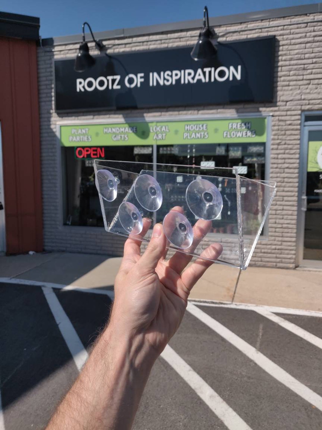 Suction Cup Window Planter - Long Triangular Window Box Style - 8" Long ...