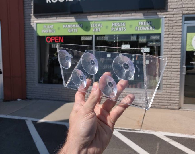 Suction Cup Window Planter - Long Triangular Window Box Style - 8" Long ...