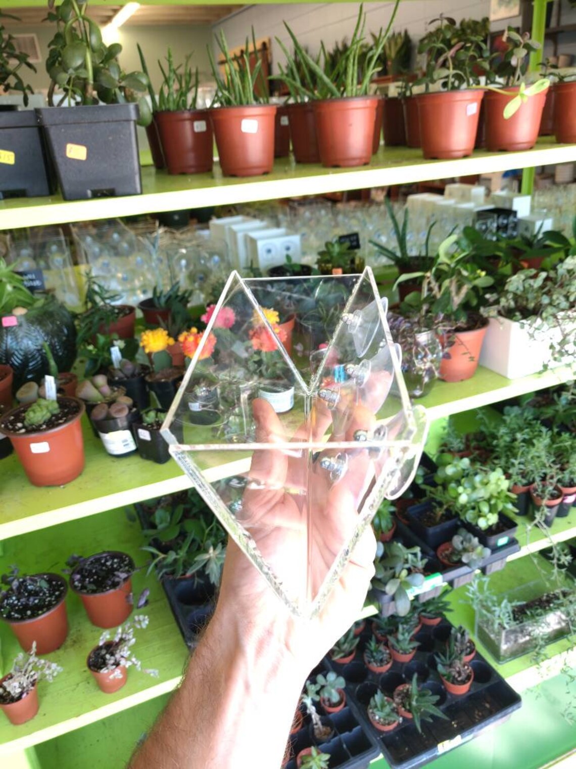 Suction Cup Window Planter Long Triangular Window Box Style | Etsy