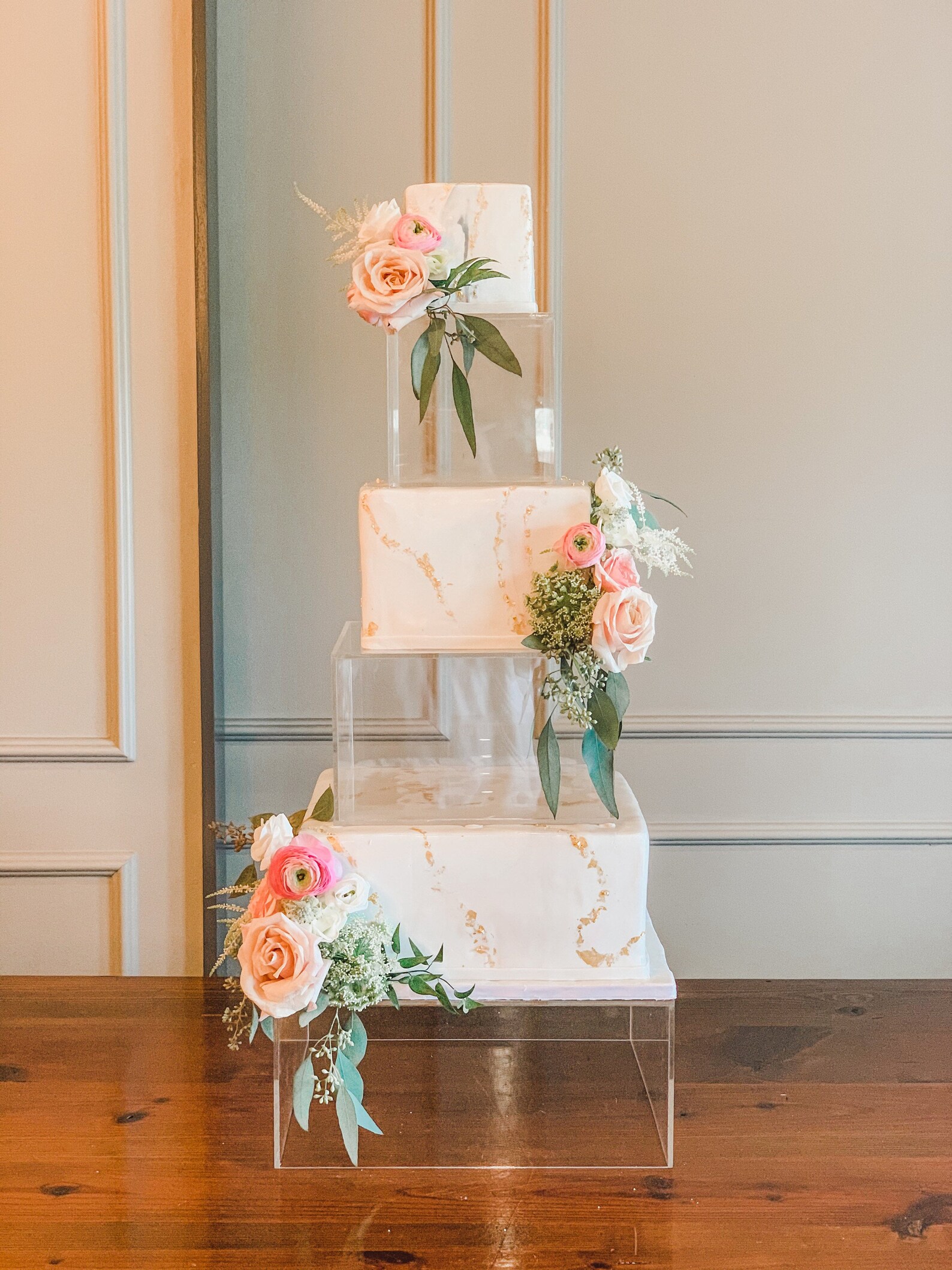 Set of 5 Wedding Cake Risers Clear Acrylic Box Wedding - Etsy