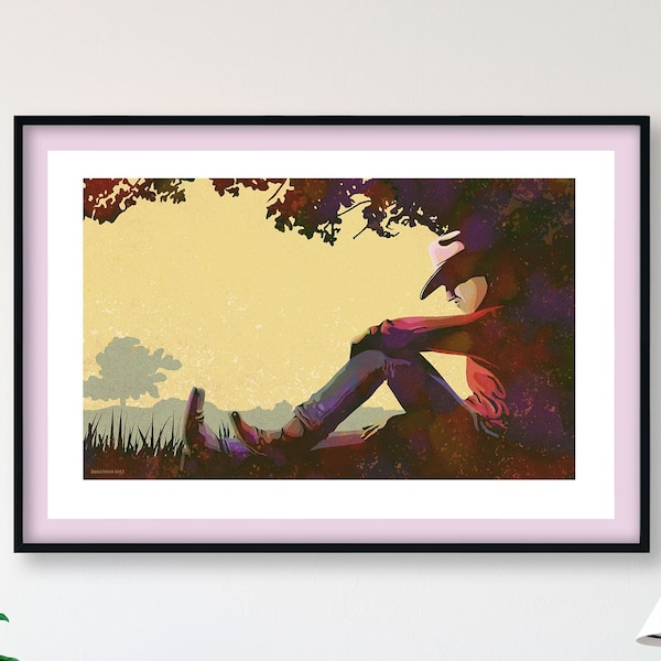 Resting Cowboy Art - Etsy