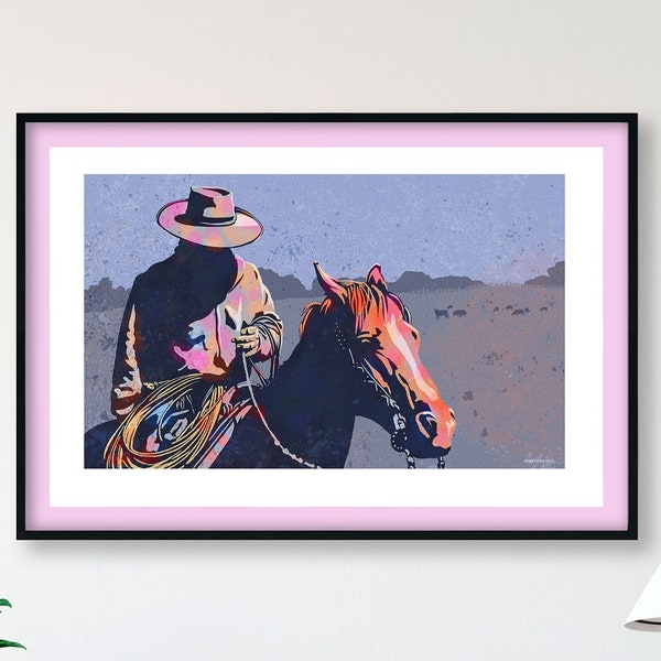 Modern Cowboy Art - Etsy