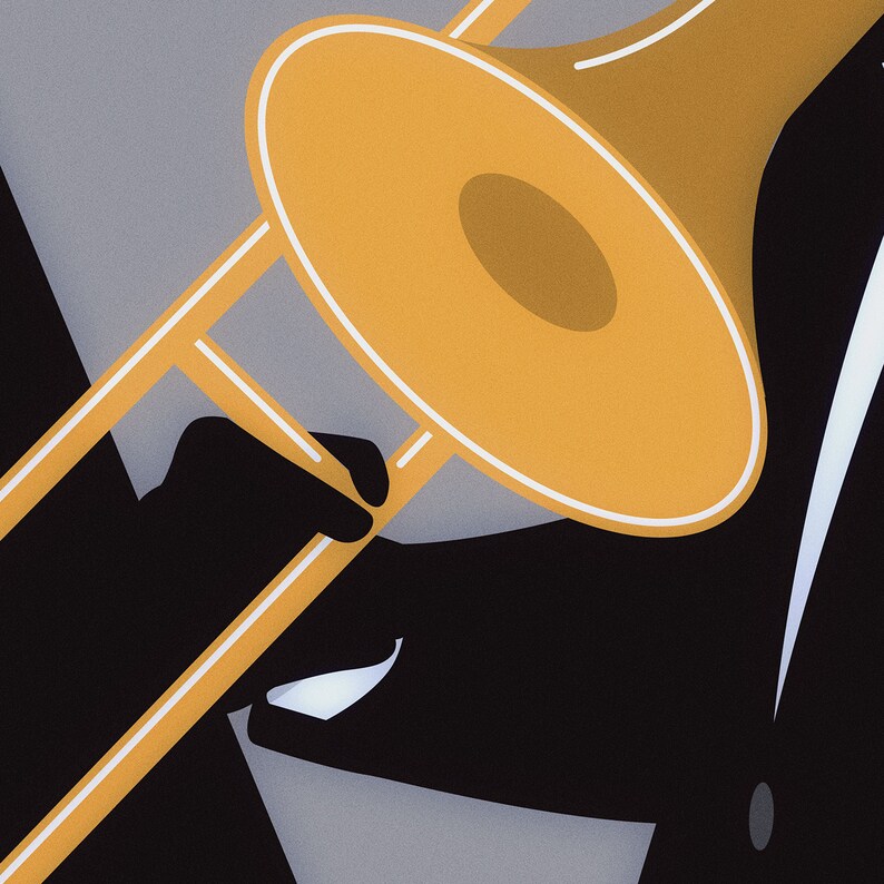 Cool Jazz Trombone Music Poster for Music Studio Decor Office - Etsy