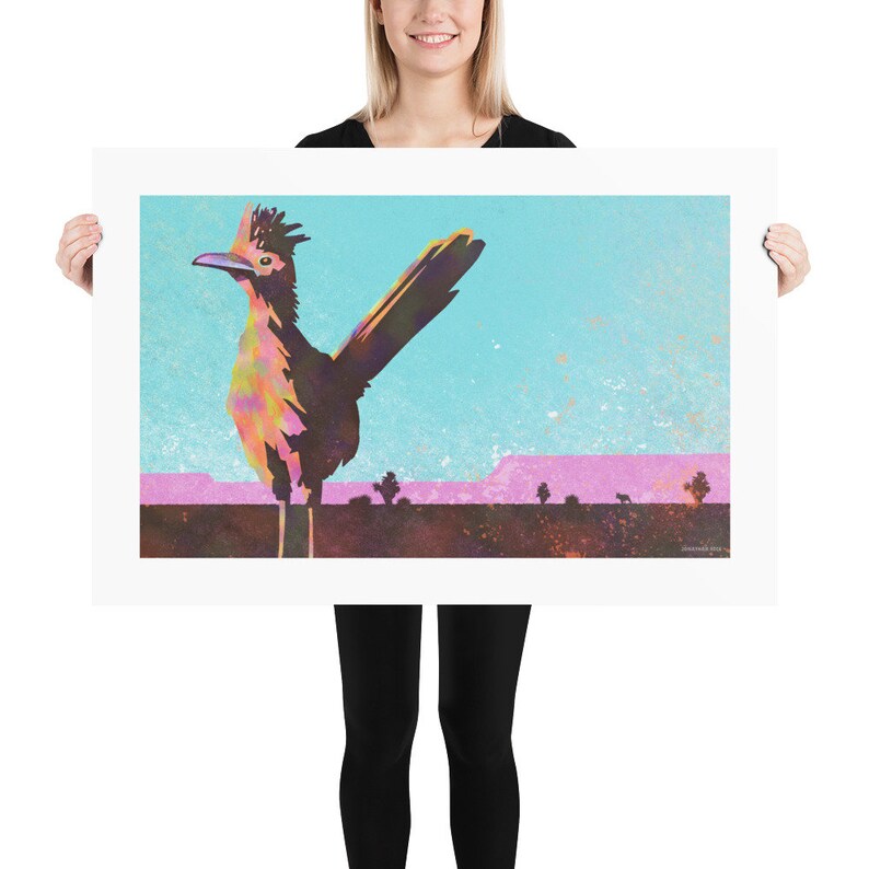 Modern Roadrunner Art Print Roadrunner Poster Home Decor - Etsy