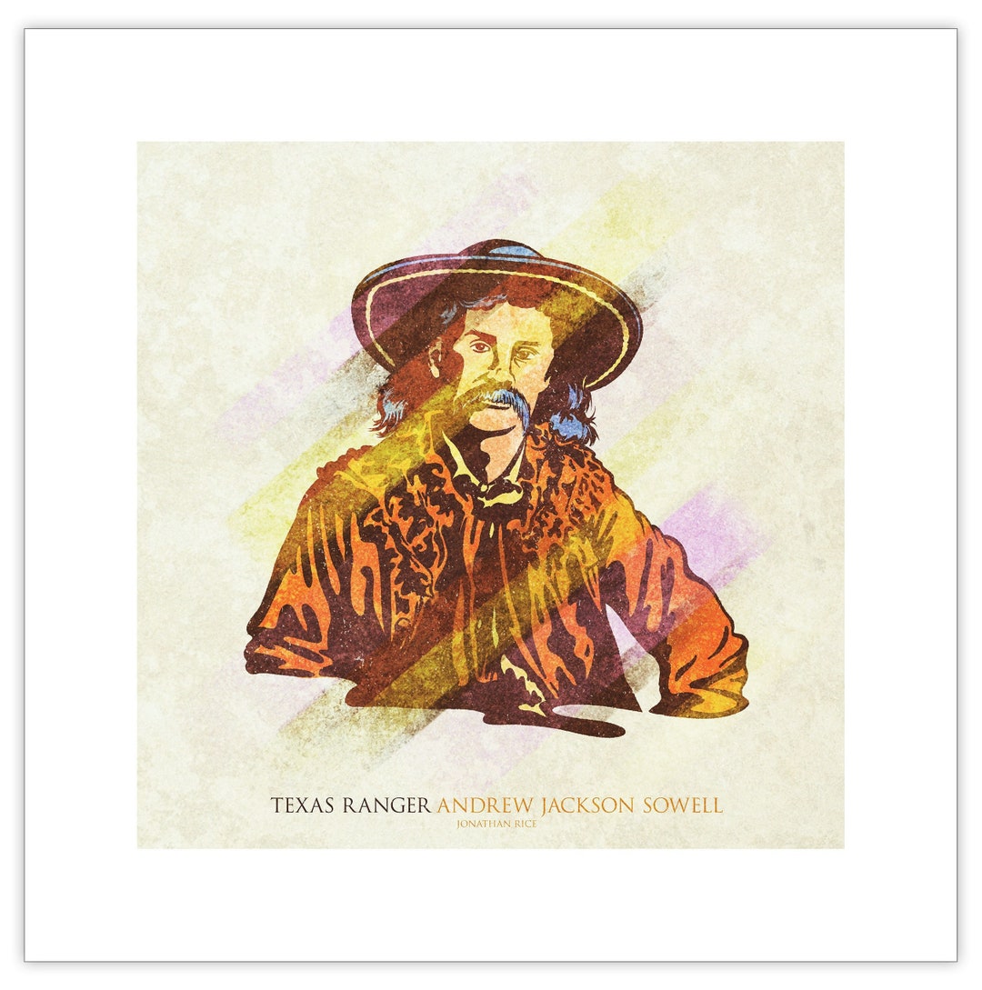Texas Ranger Art Print - Andrew Jackson Sowell - Etsy