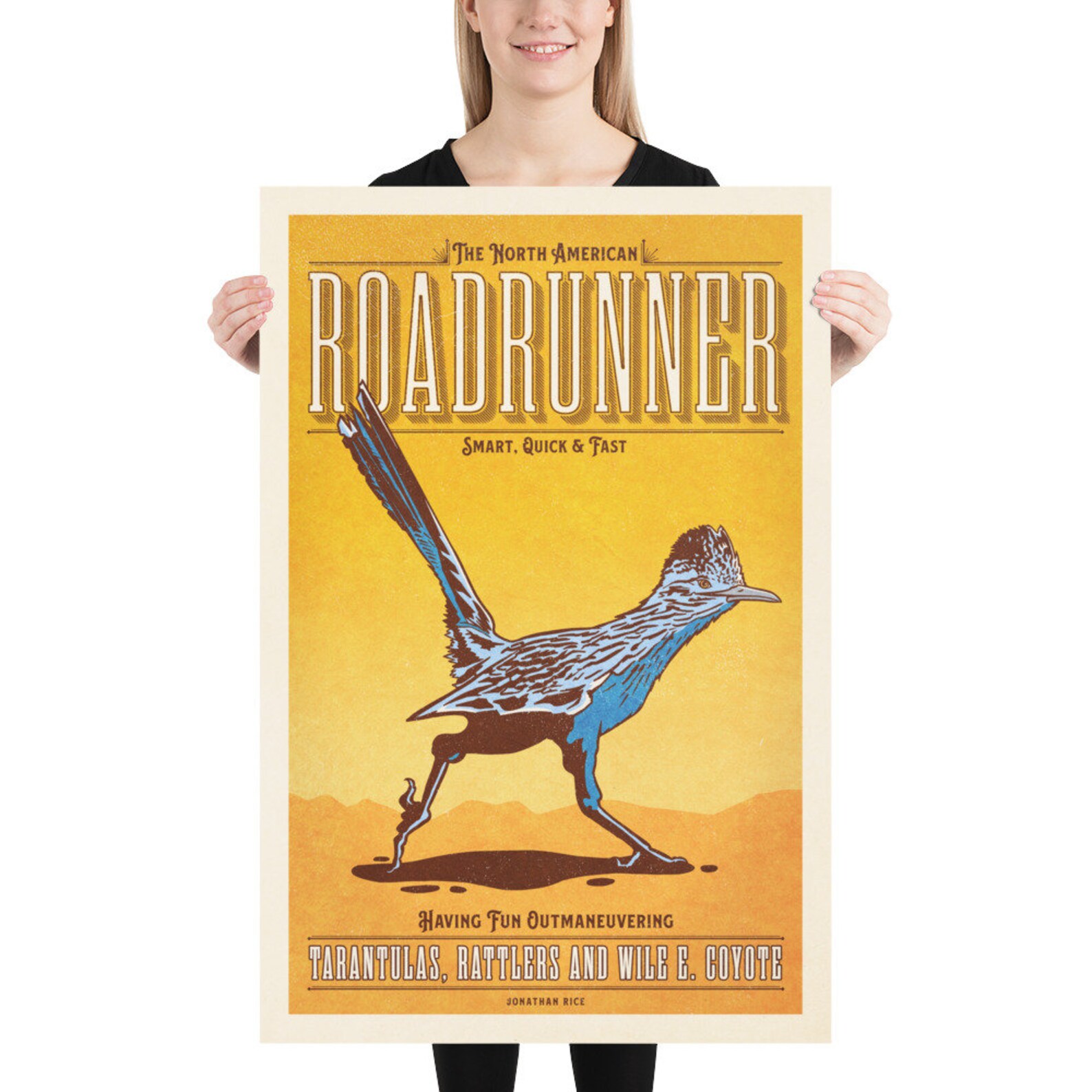 Retro Style Humorous Roadrunner Poster Roadrunner Print | Etsy