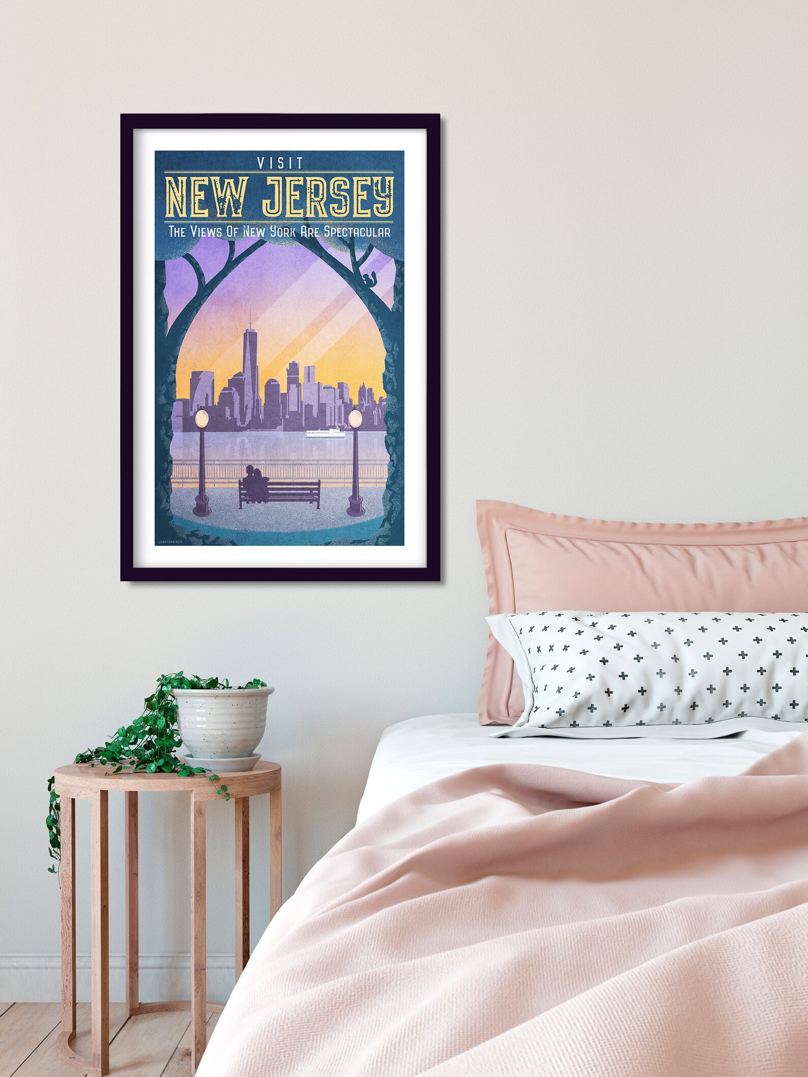 Fun and Humorous New Jersey Travel Poster New Jersey Wall Art Gift Home ...