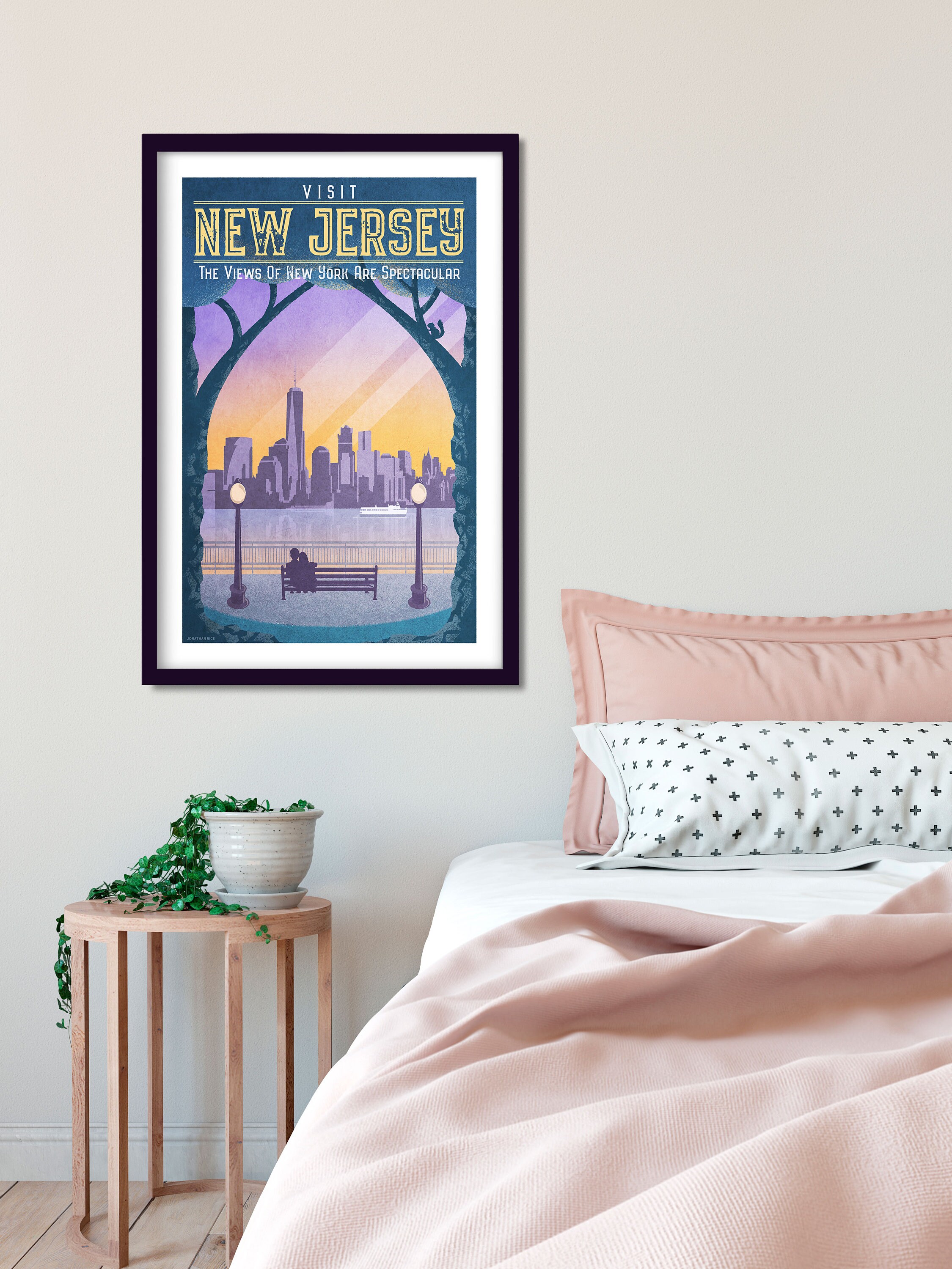 Fun and Humorous New Jersey Travel Poster New Jersey Wall Art Gift Home ...