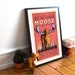 Retro Style Humorous Moose Poster Moose Print American Animals Home ...
