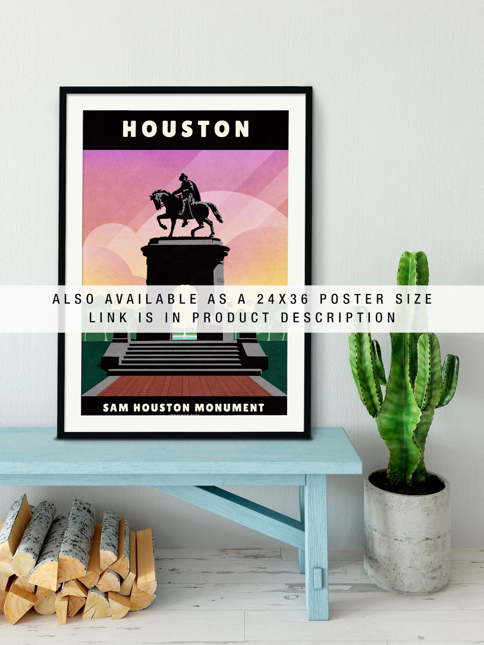 Sam Houston Monument Wall Art Print Houston Texas Travel - Etsy