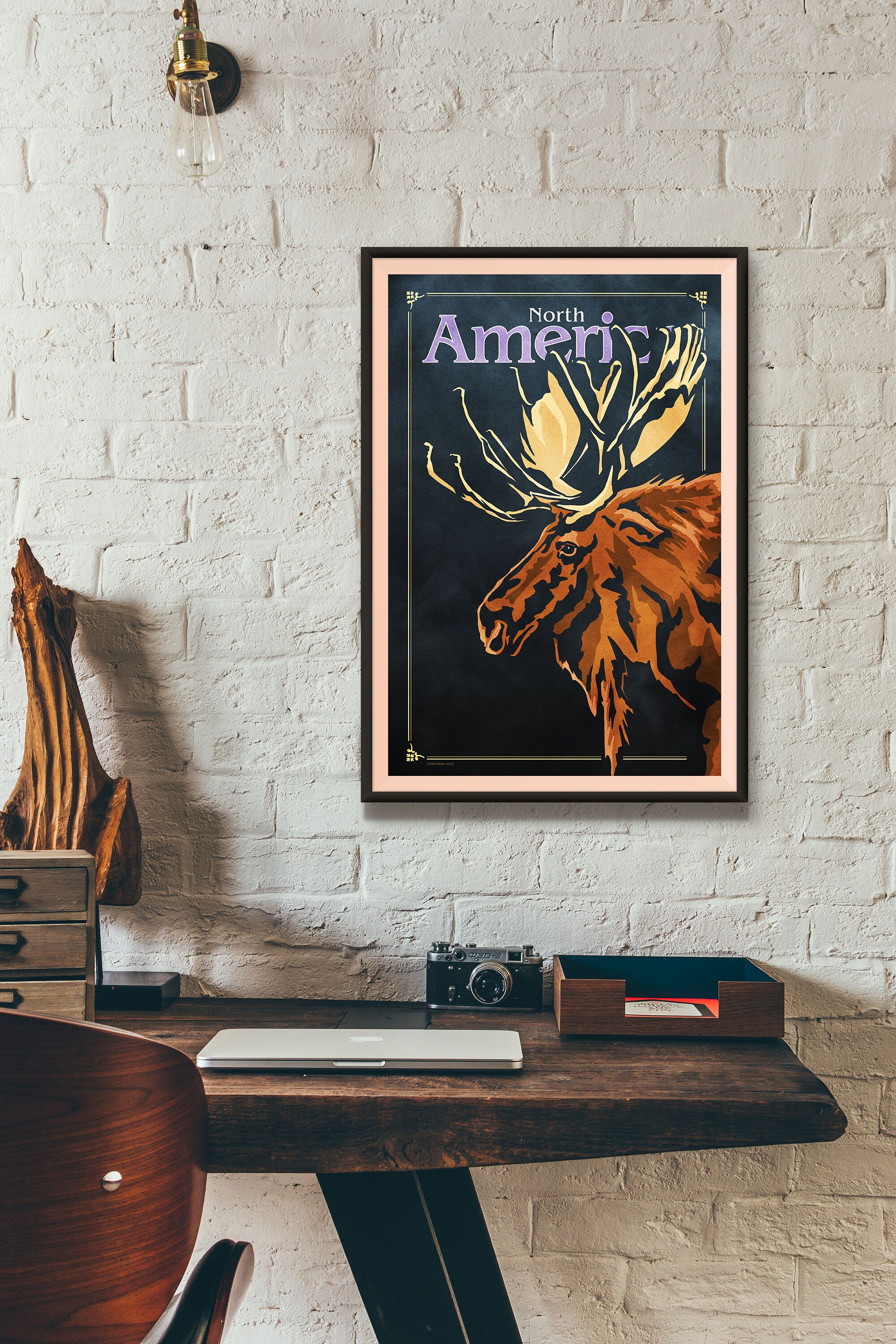 Bold Graphic Moose Poster Giclee Art Print - Etsy